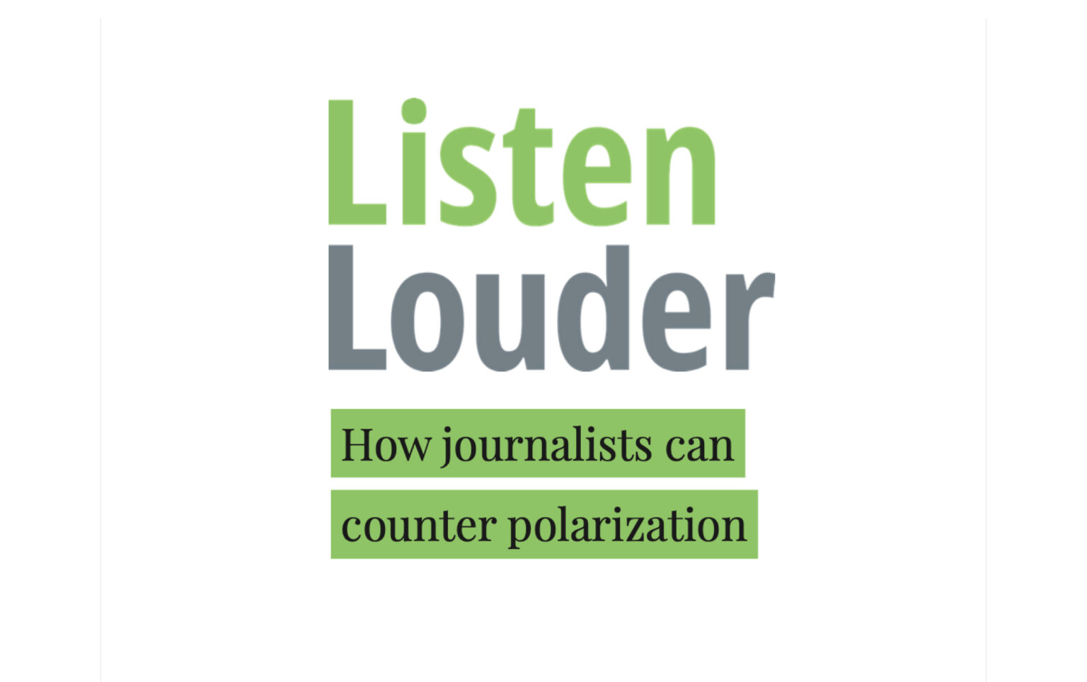 For Journalists & Newsrooms - Constructive Institute